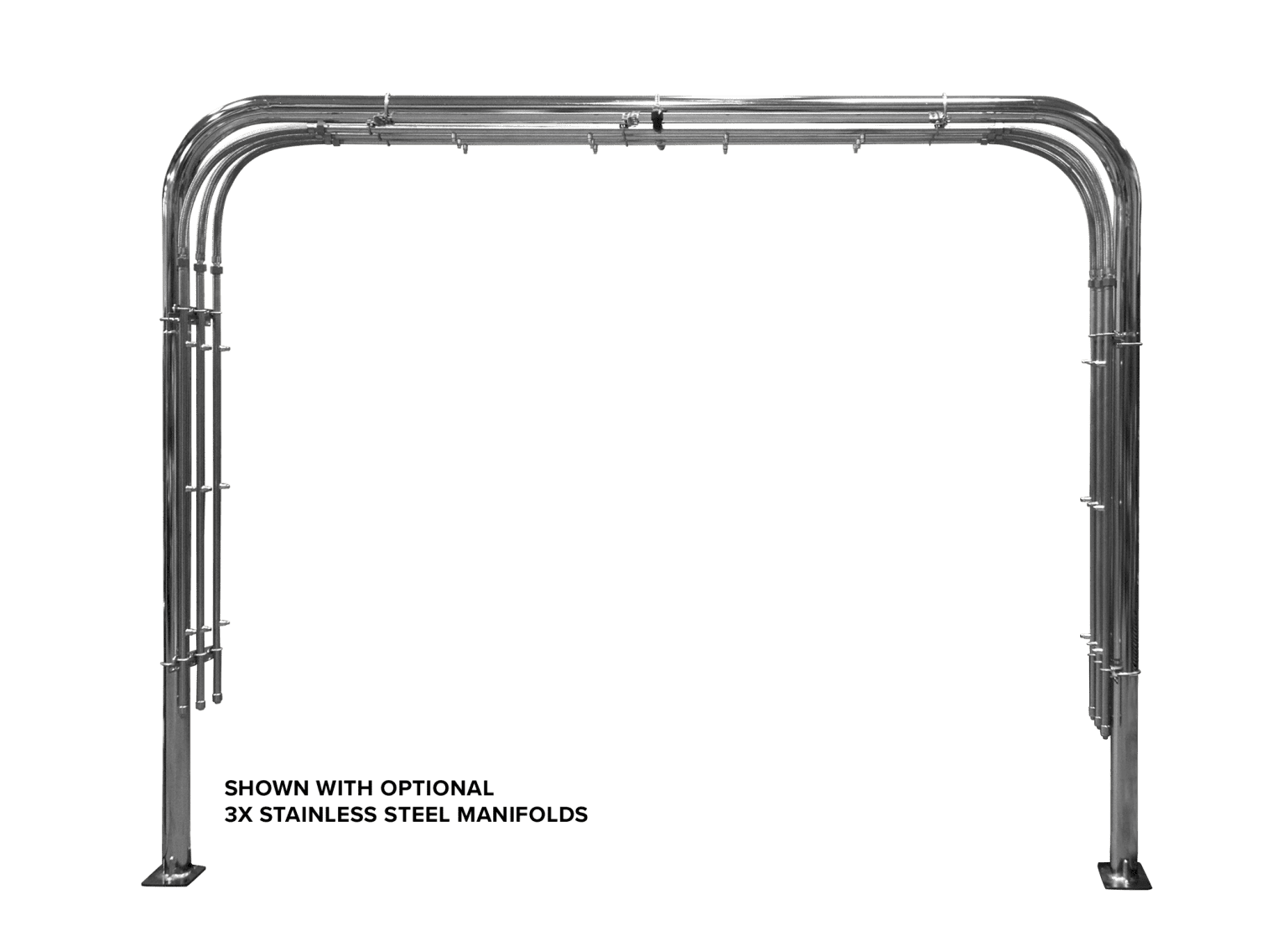 Round Stainless Steel Arch w/ Manifold - ABC Wash Systems