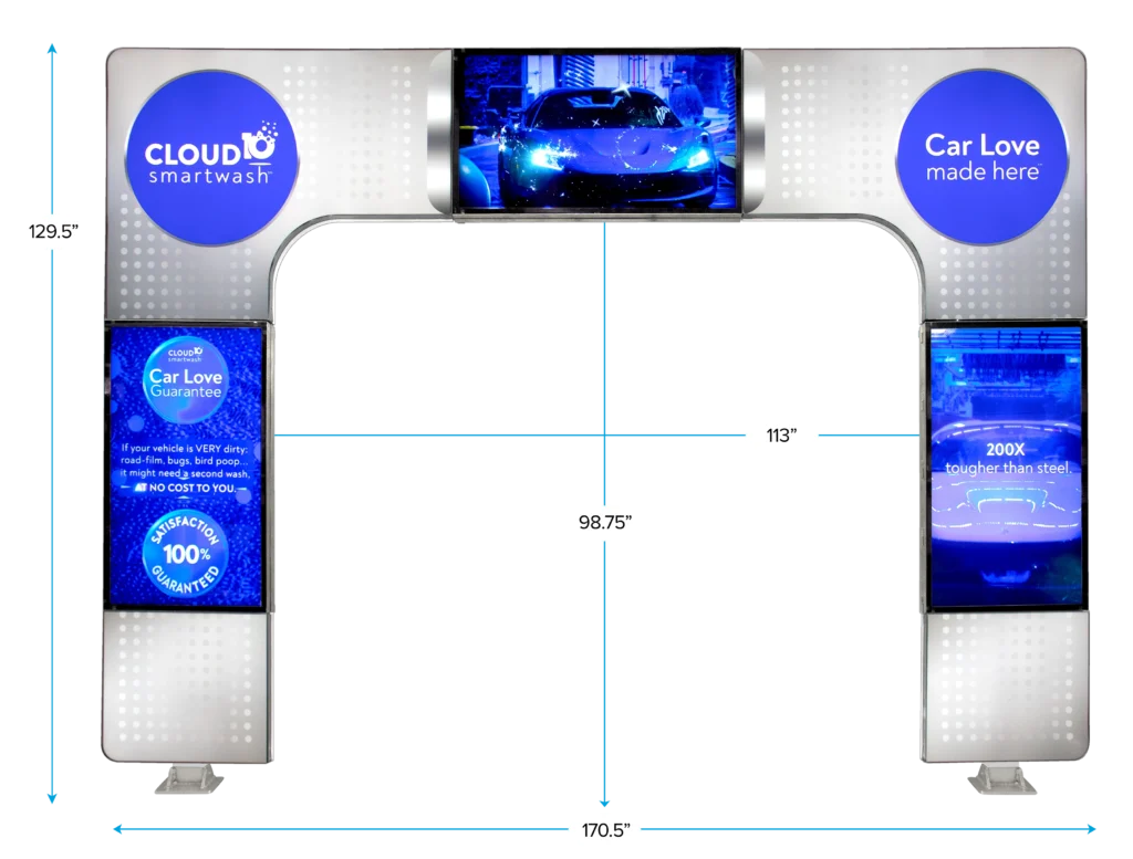 3 Screen Digital Mega Arch - Entry - ABC Wash Systems